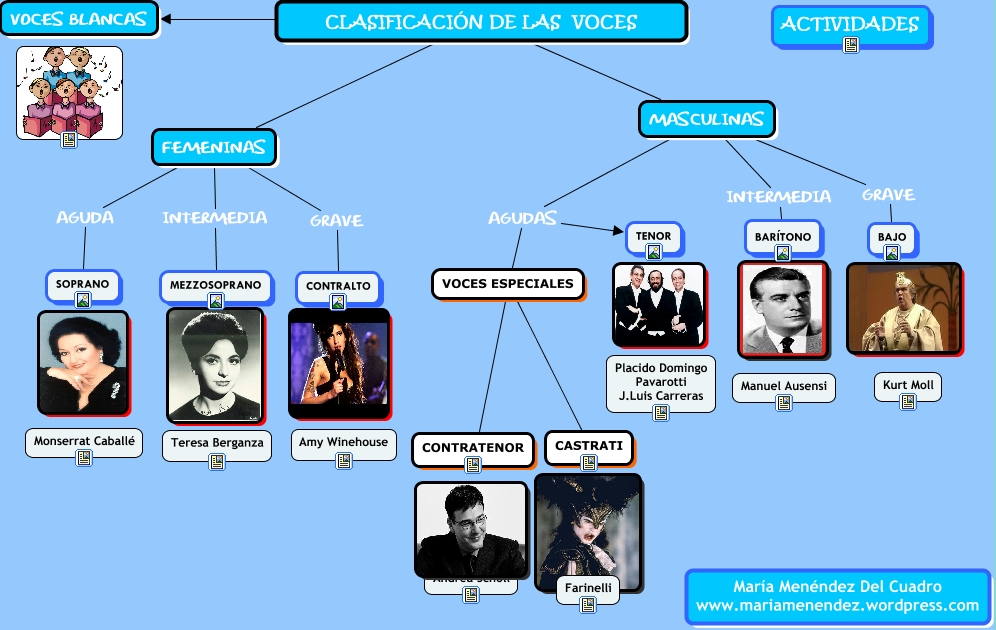 clasificación de las voces